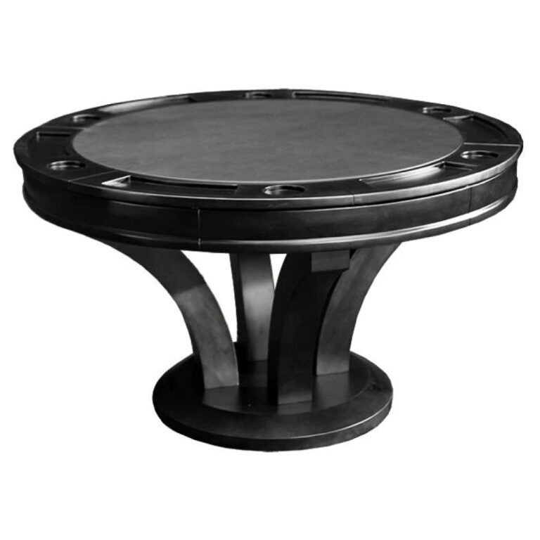 Majestic Black Finish Modern Hardwood Gaming / Poker Table | North Player