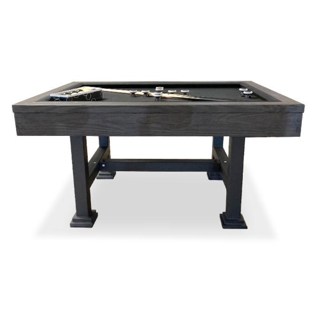 Majestic Bumper Pool Table with Black Base and Grey Rails | North Player