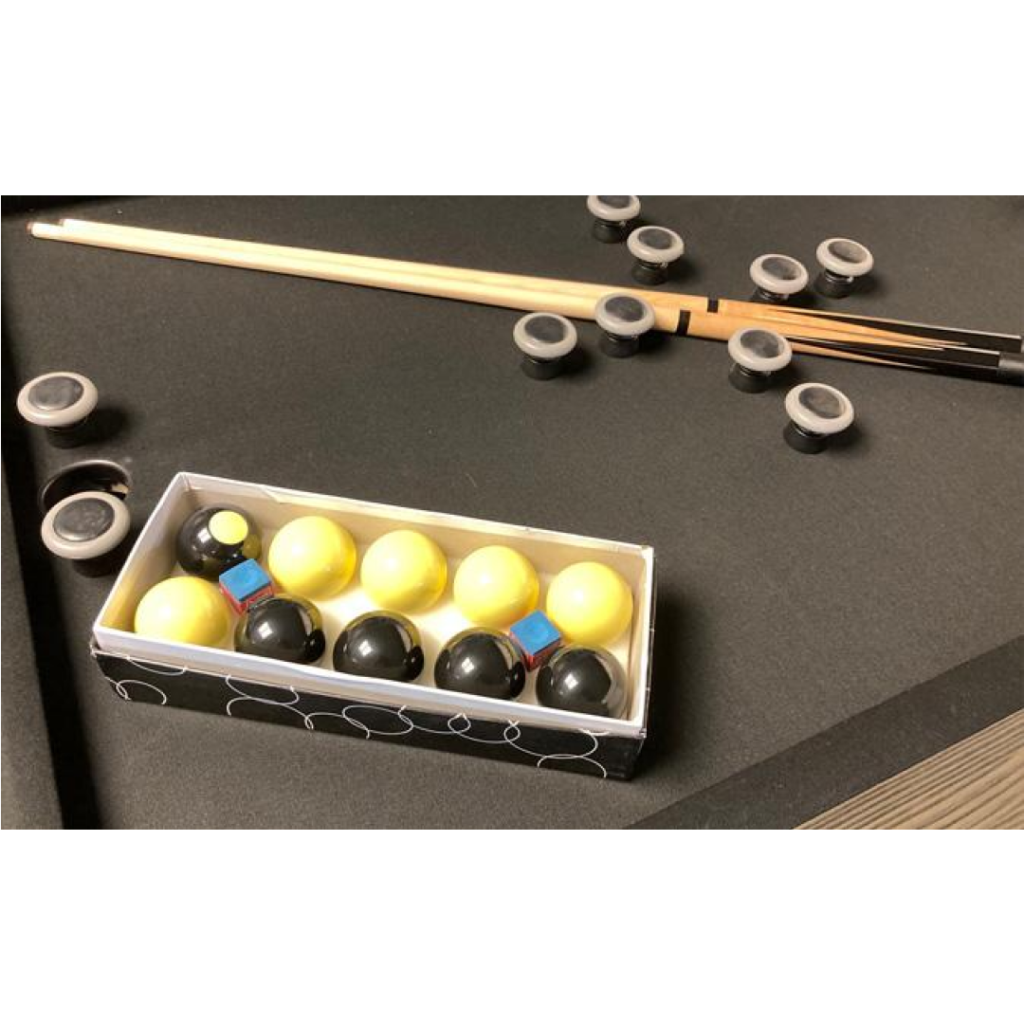 Majestic Bumper Pool Table with Black Base and Grey Rails | North Player